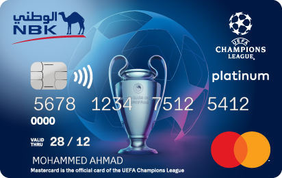 NBK | UEFA Champions League Platinum Mastercard Prepaid Card by NBK